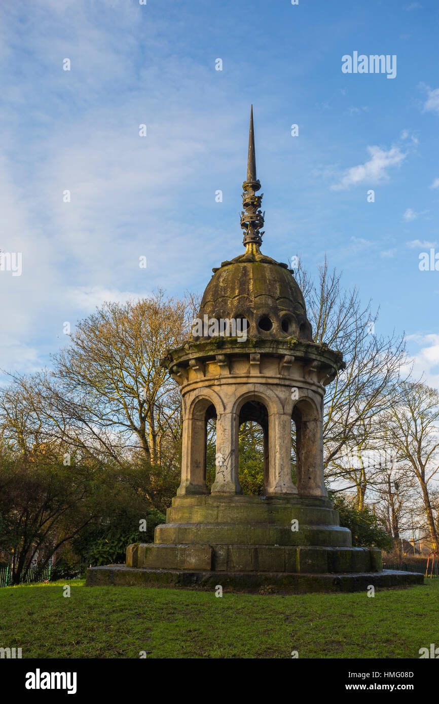 Sections of an architectual feature in Hull's Pearson Park Stock Photo ...