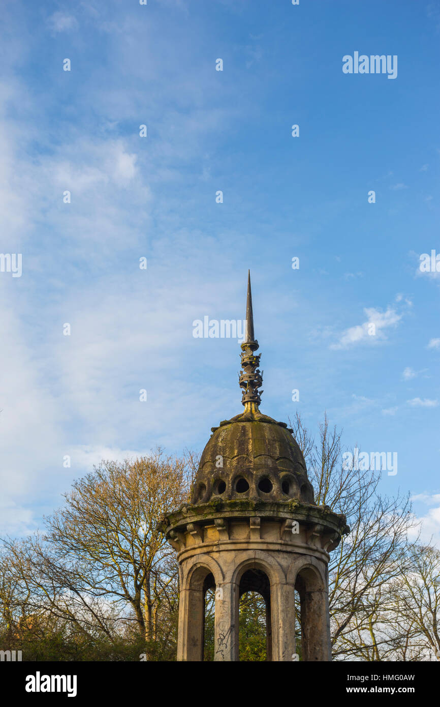 Sections of an architectual feature in Hull's Pearson Park Stock Photo ...