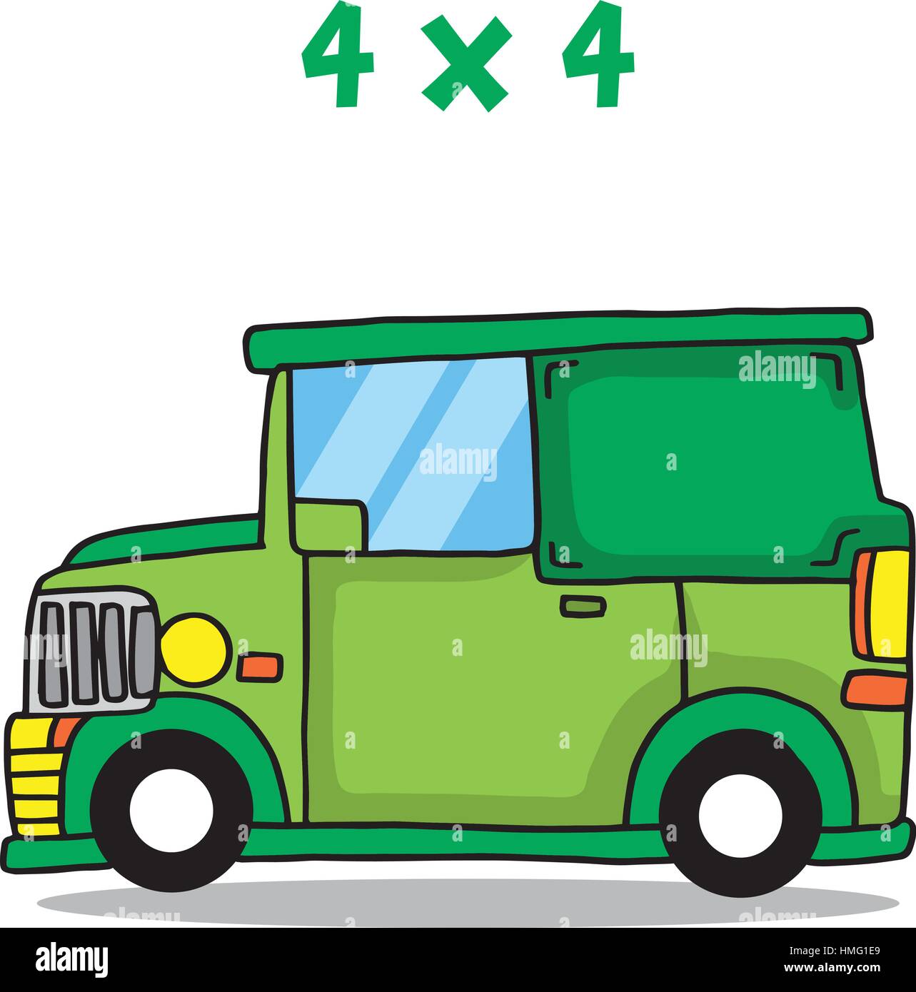 Collection transport of green jeep Stock Vector Image & Art - Alamy