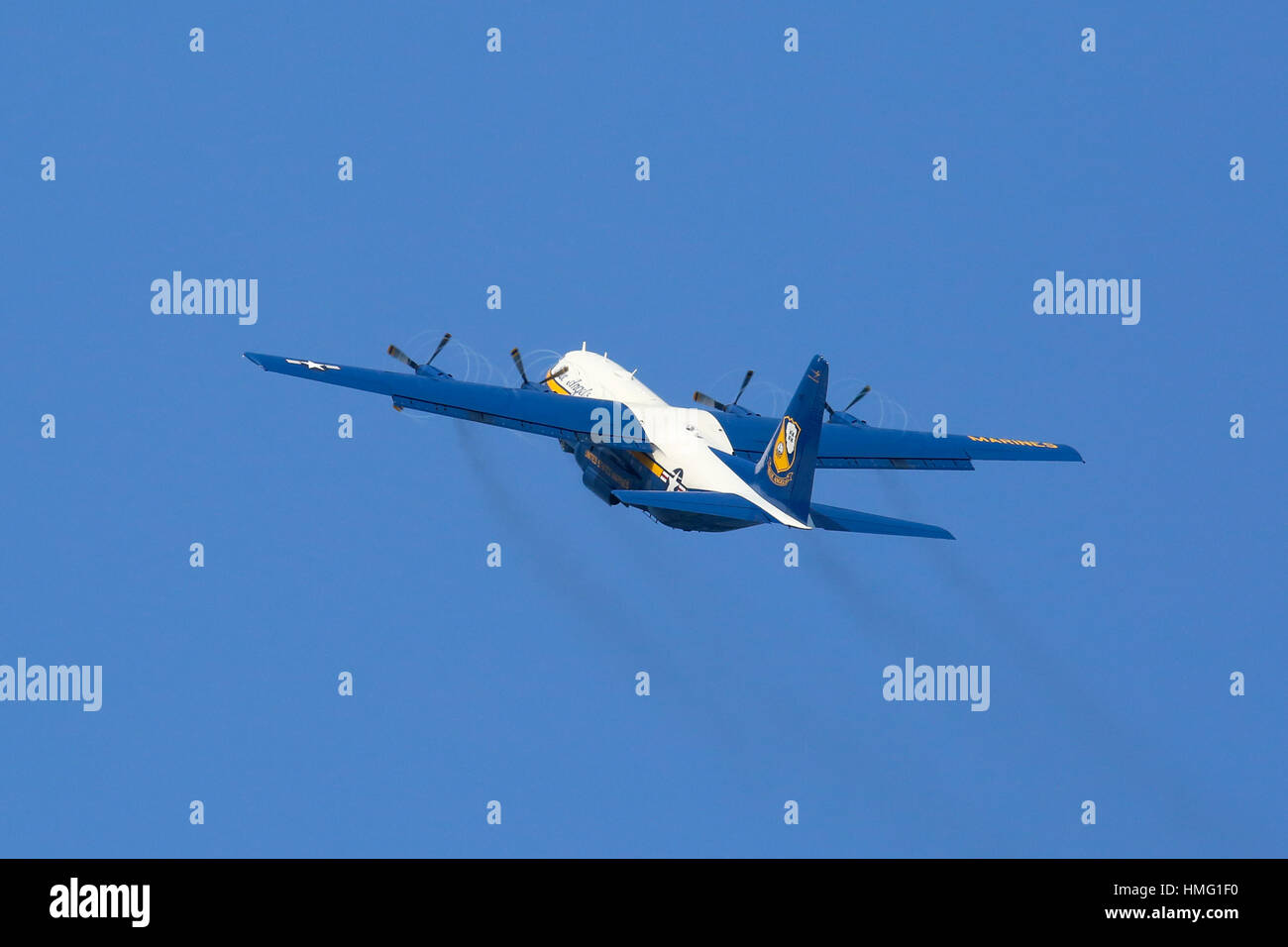 Fat Albert demonstrates maneuverability at a U.S. Navy Blue Angels Air ...