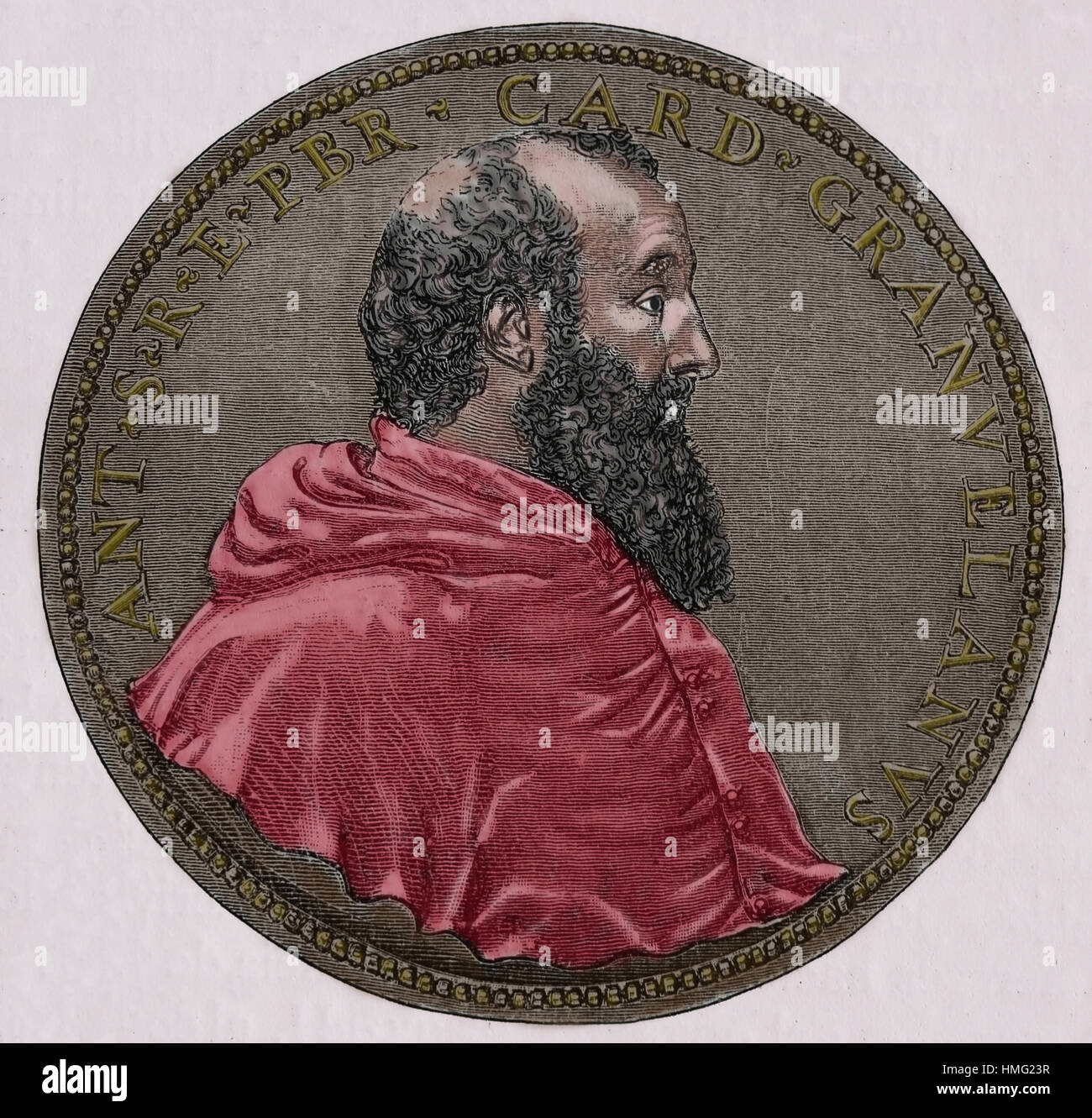 Cardinal Antoine Perrenot de Granvelle (1517-1586). Medal. Engraving ...