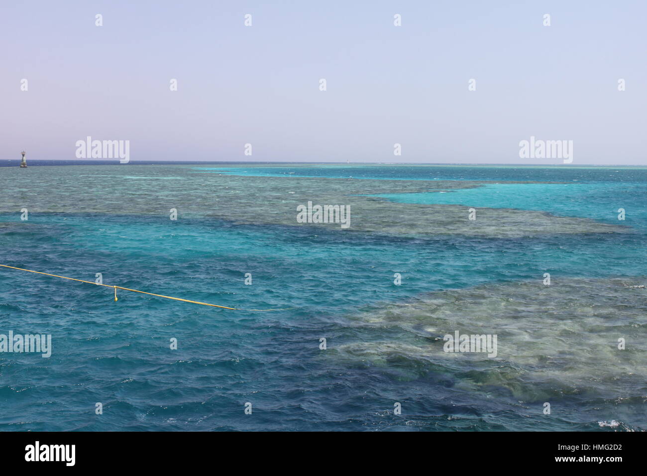 Sandy mountains and coral reef of the red sea, Egypt Stock Photo - Alamy
