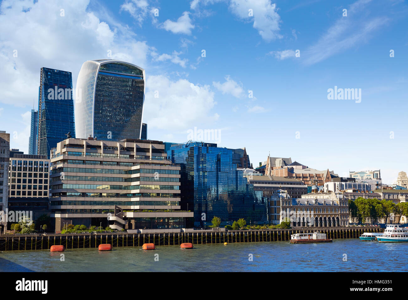 London financial district skyline Square Mile England UK Stock Photo ...