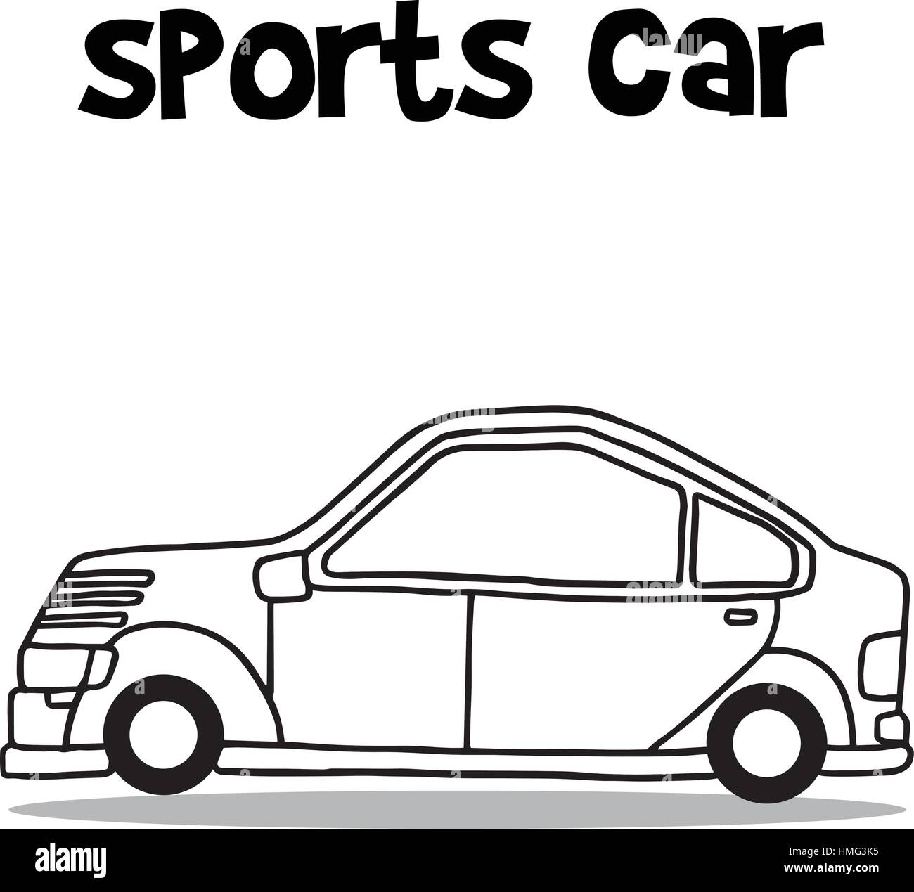 Hand draw sport car hi-res stock photography and images - Alamy