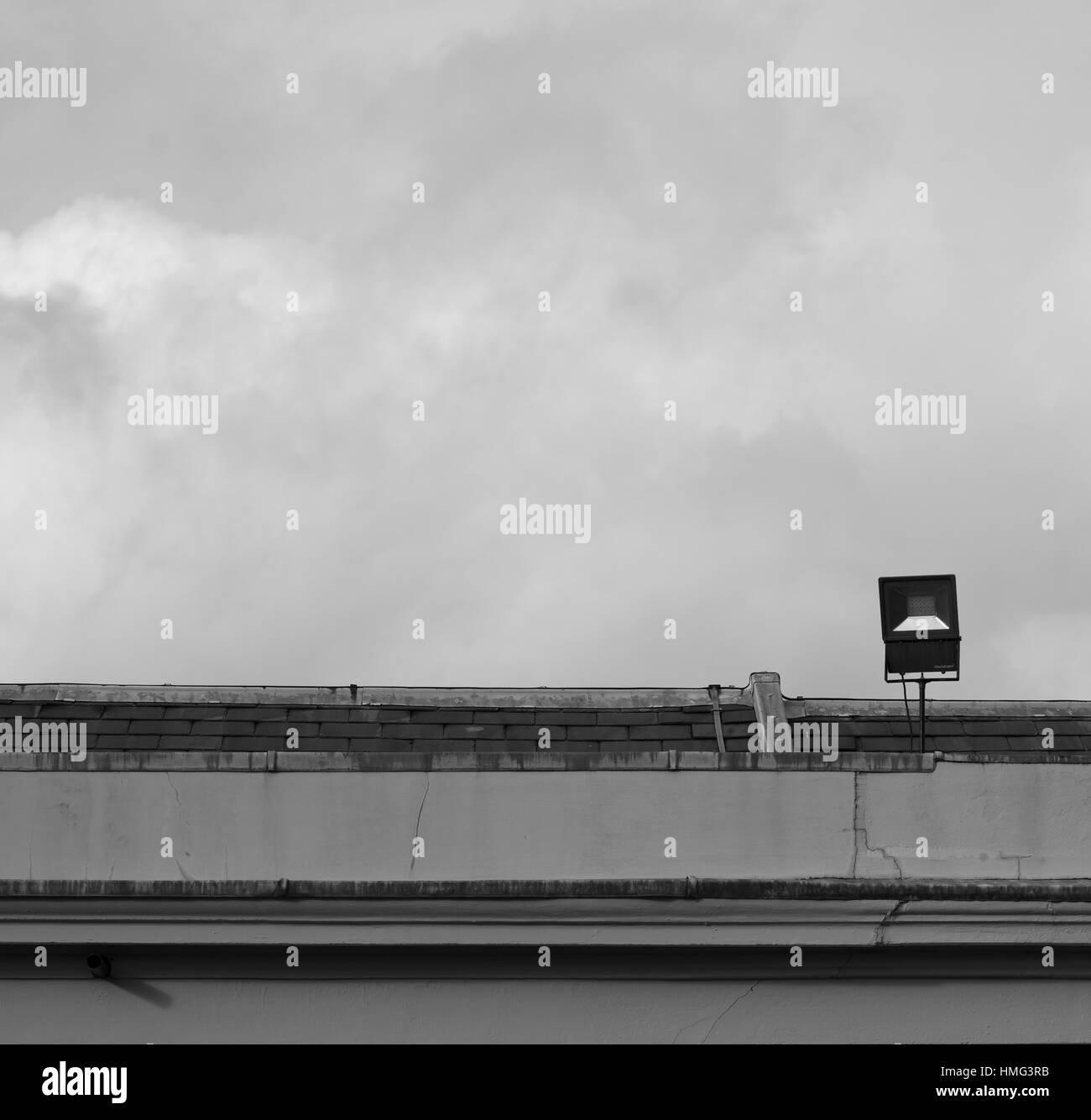 Spotlight on a roof top, London, United Kingdom Stock Photo - Alamy