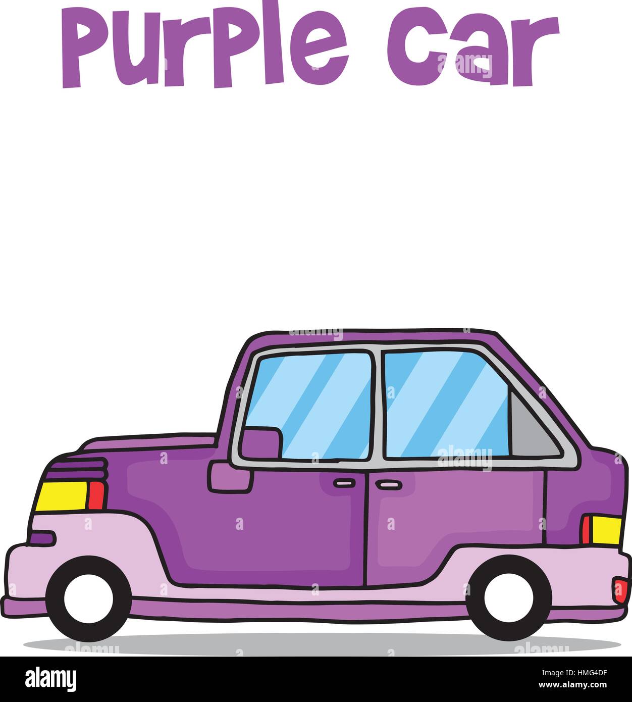 Purple car vector art illustration Stock Vector Image & Art - Alamy