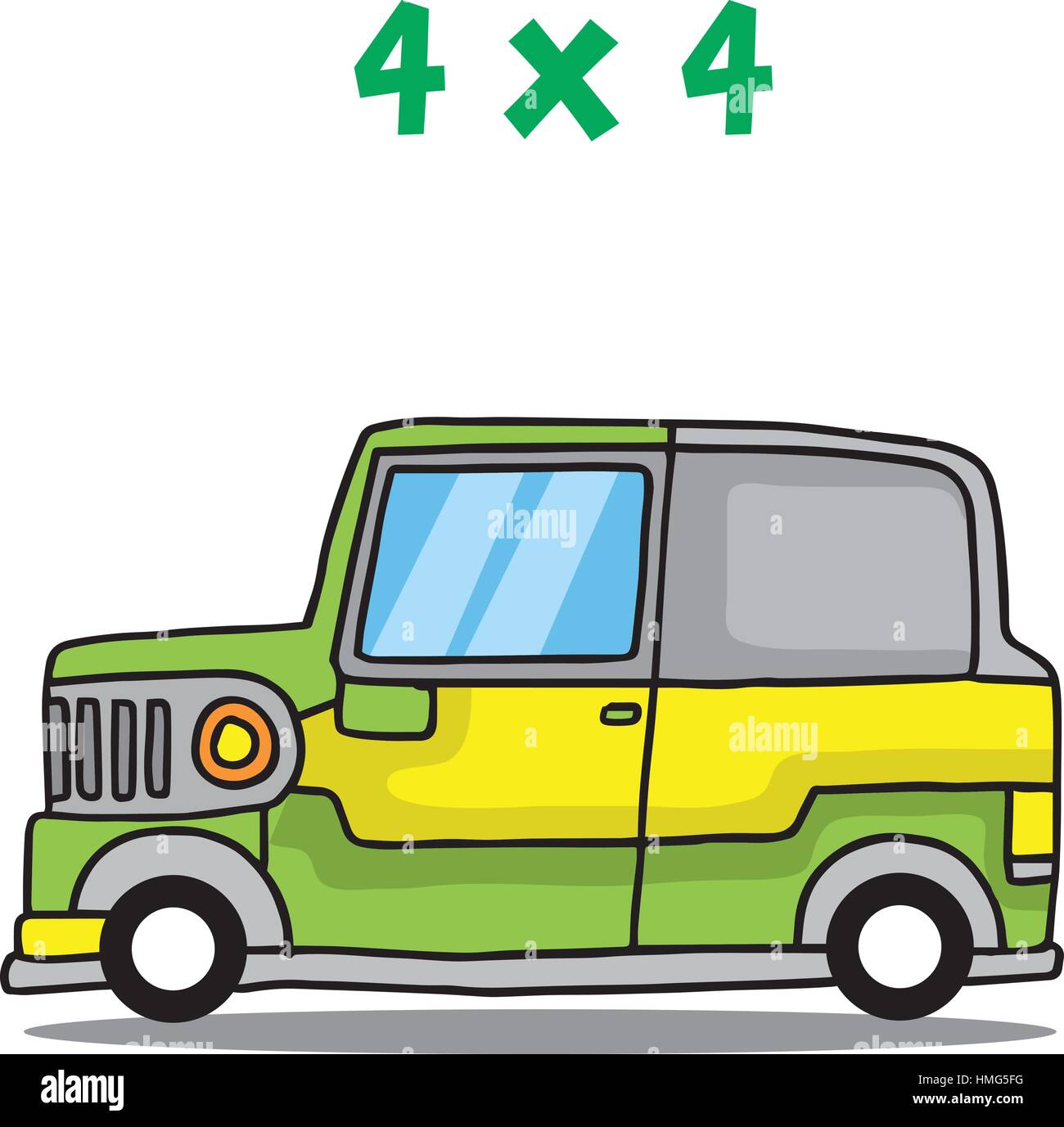 Green jeep transport collection vector Stock Vector Image & Art - Alamy