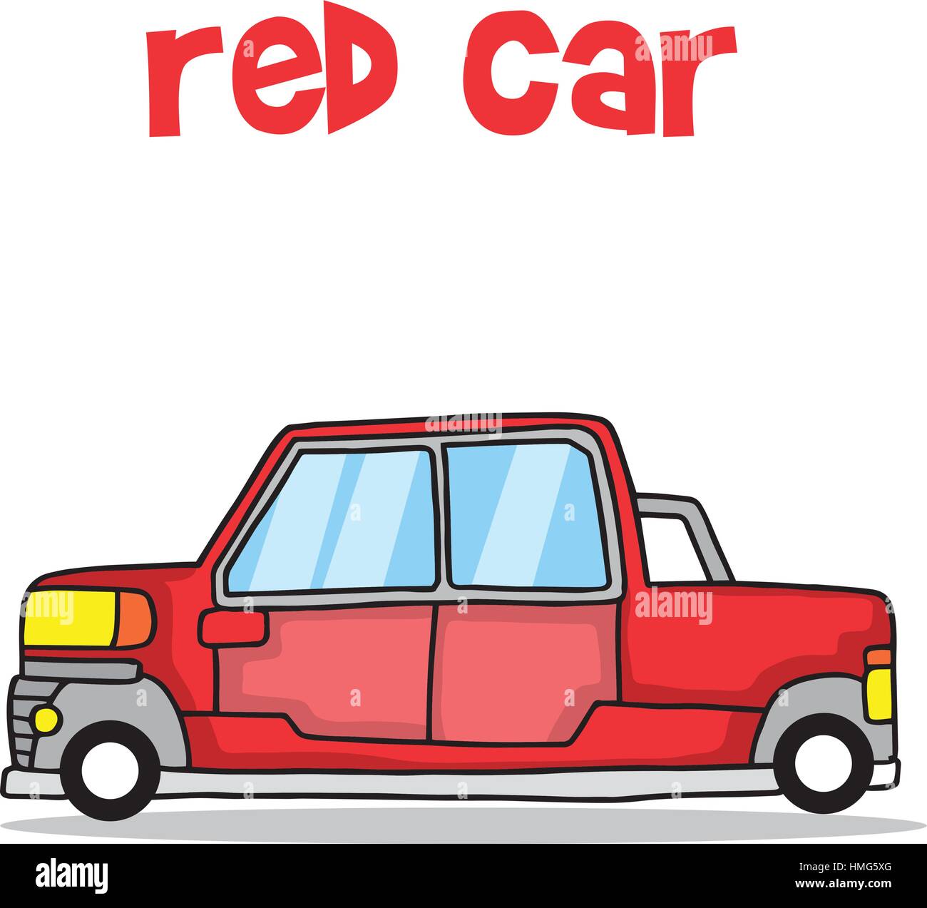Transport of red car cartoon design Stock Vector Image & Art - Alamy