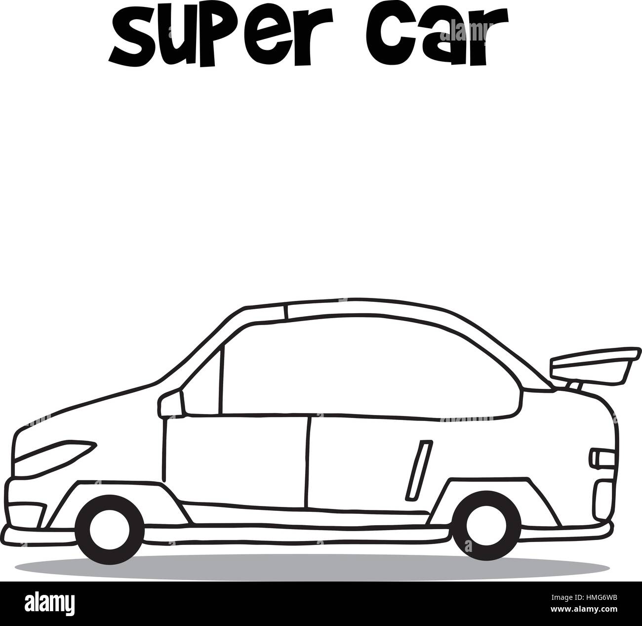 Collection hand draw super car Stock Vector Image & Art - Alamy