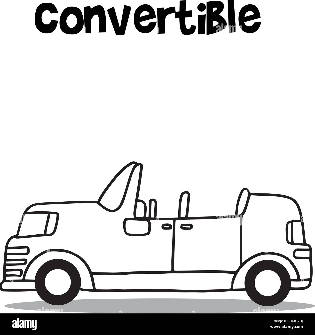 Illustration vector of convertible car Stock Vector Image & Art - Alamy