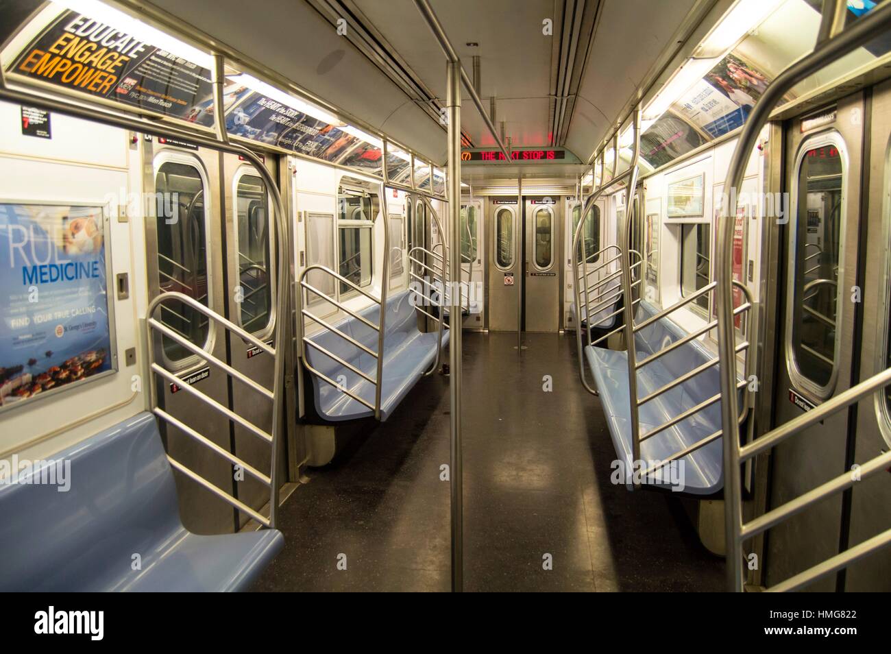 Empty subway wagon, new york hi-res stock photography and images - Alamy