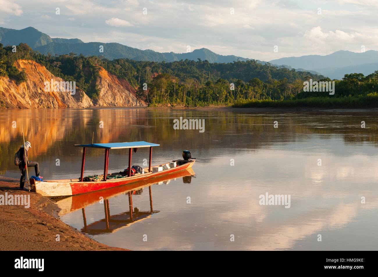 Boat Madidi River Madidi National Park High Resolution Stock ...