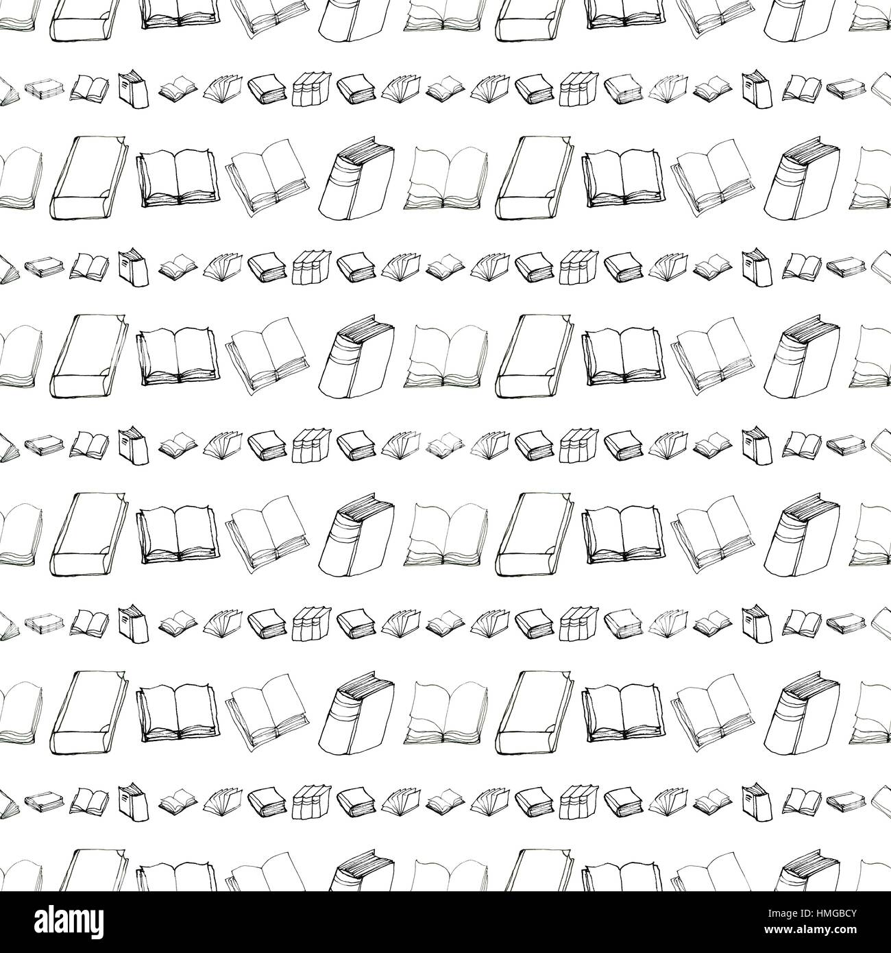 Seamless pattern with books Stock Vector Image & Art - Alamy