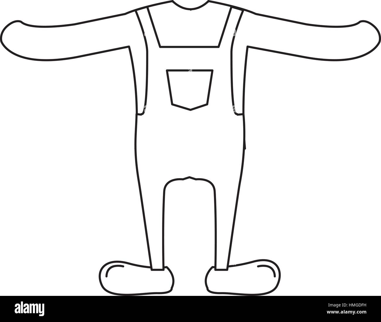 silhouette with male clothing pijama mameluke vector illustration Stock ...