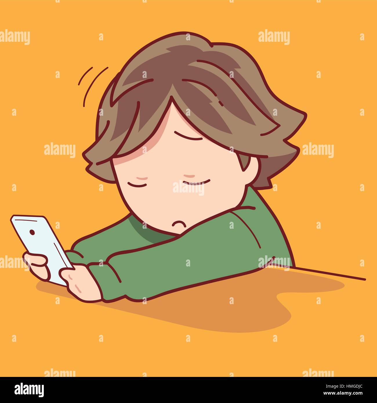 boy chatting looking sad Stock Vector Image & Art - Alamy