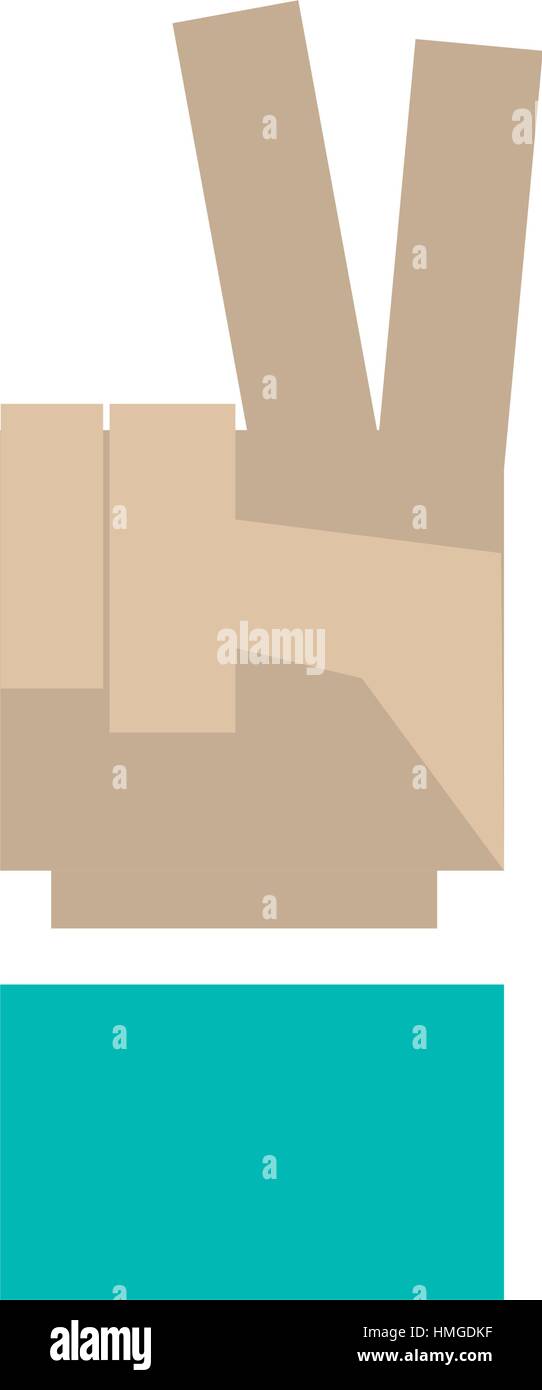 Victory signal Stock Vector Images - Alamy