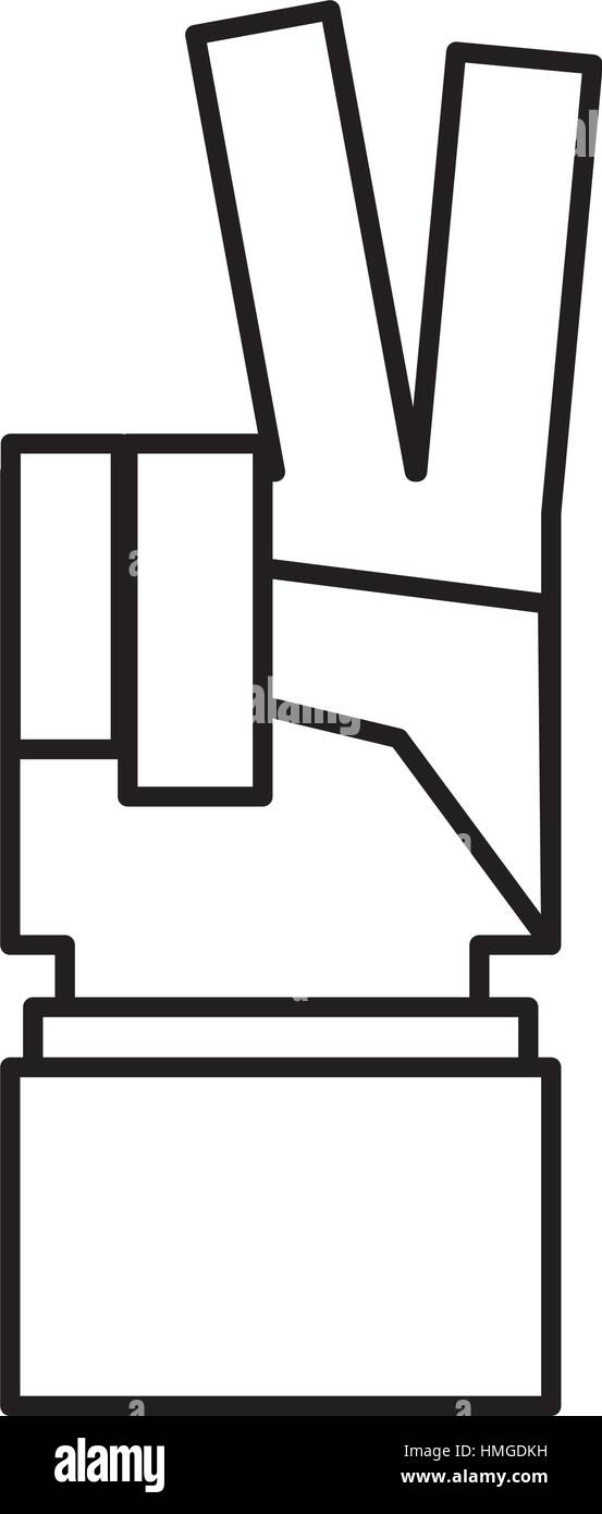 Victory signal Stock Vector Images - Alamy