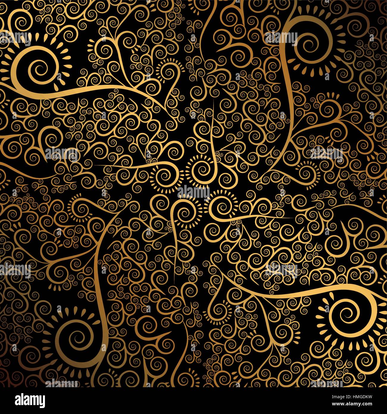 Two-color pattern with branches and leaves vector illustration Stock ...