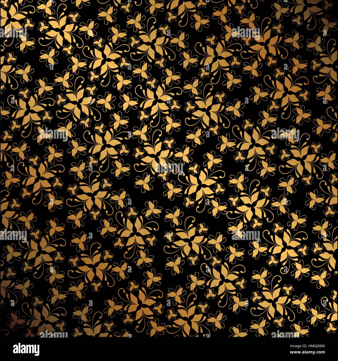 Two-color pattern with floral leaves vector illustration Stock Vector ...