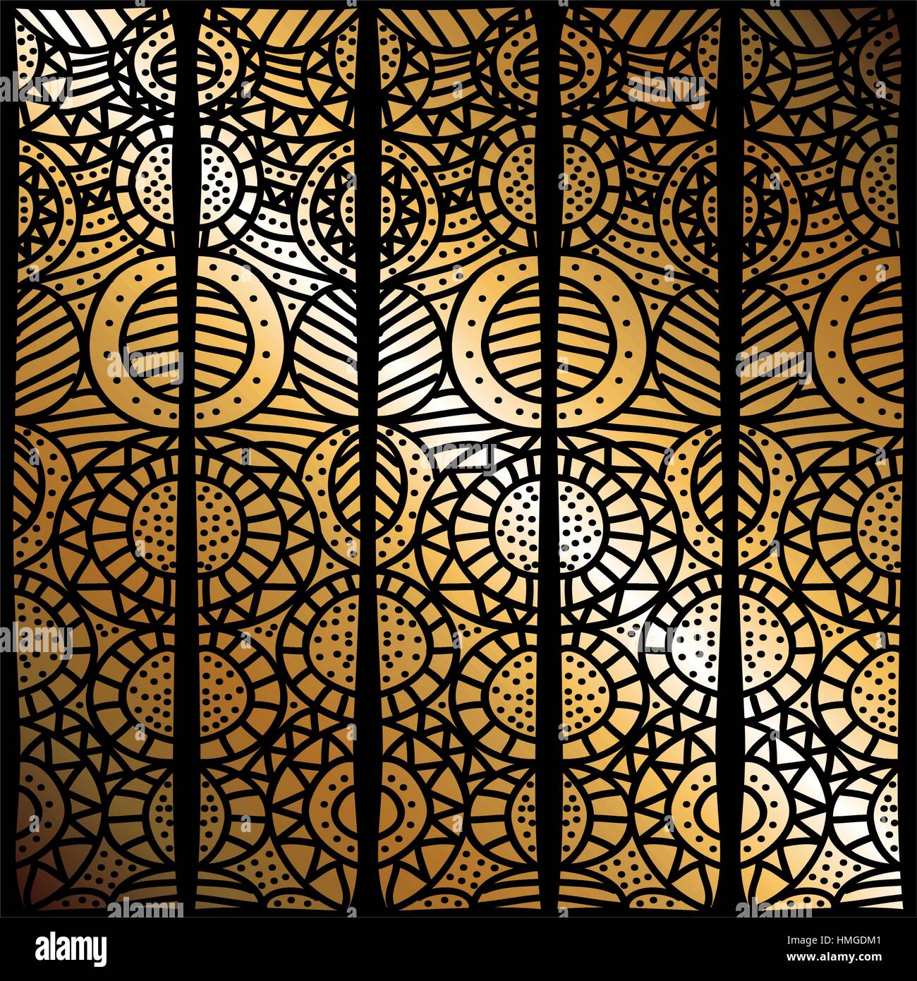 Two-color pattern with geometric figures with circles and dots vector ...