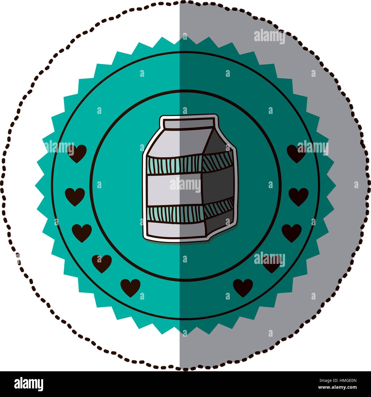 Milk carton sticker Stock Vector Images - Alamy