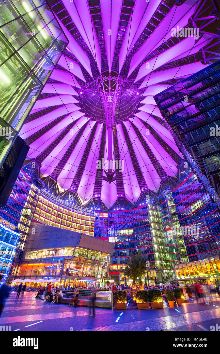 Berlin, Sony center at night Stock Photo - Alamy