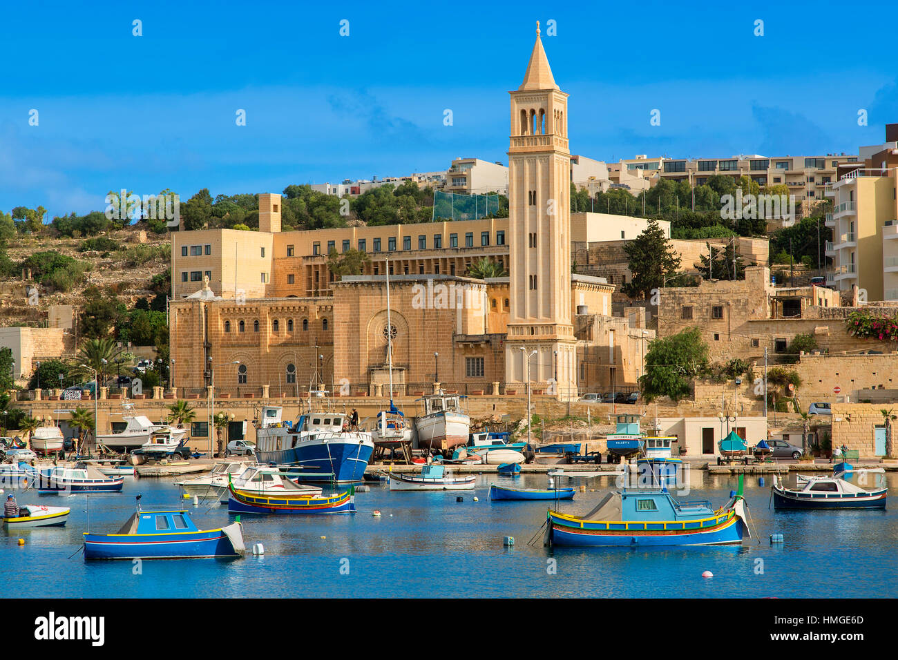 Malta, village of Marsaskala Stock Photo - Alamy