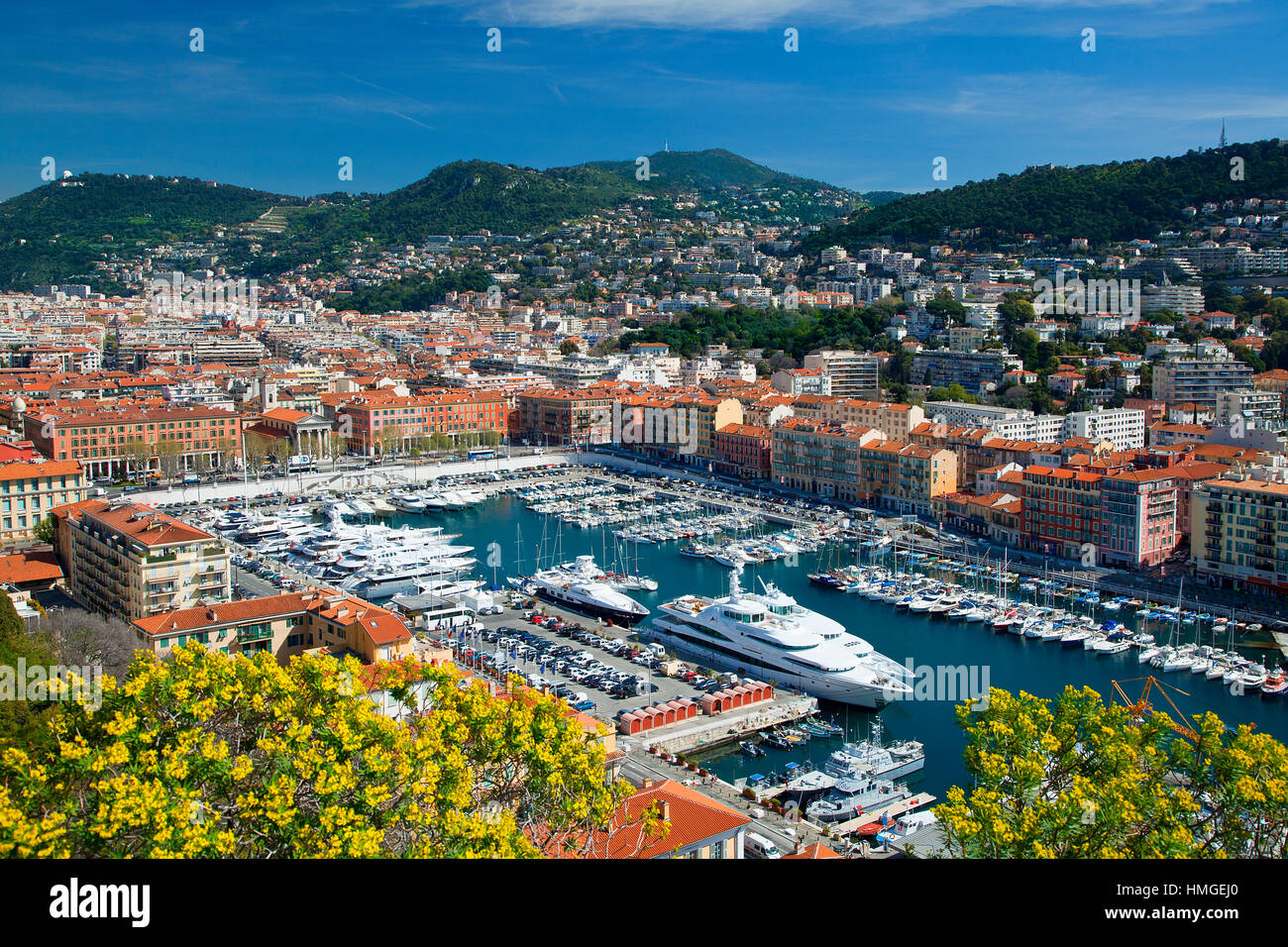 French Riviera, Nice Harbor Stock Photo - Alamy