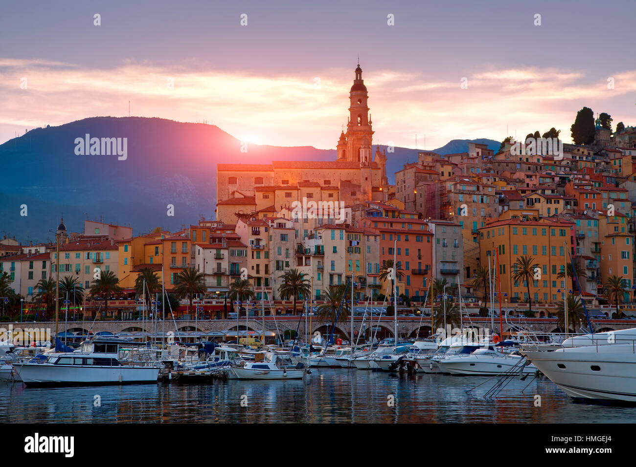 France, City of Menton on the French Riviera Stock Photo - Alamy