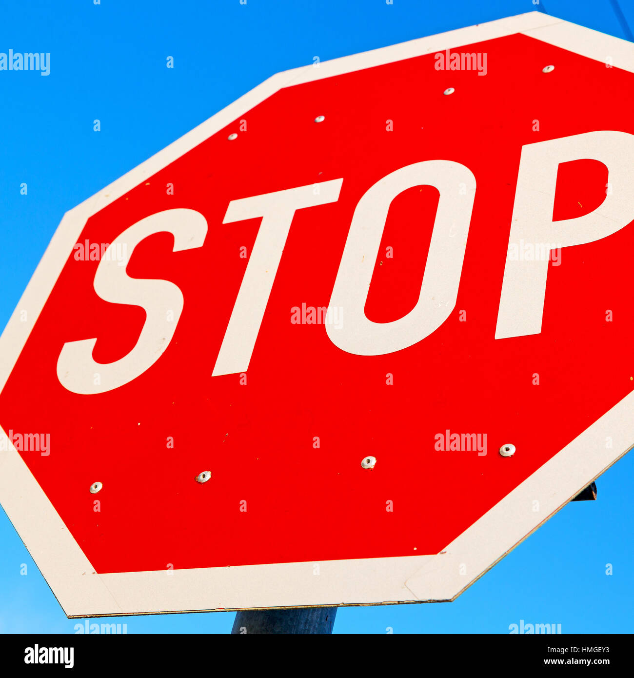 the stop signal write in south africa and sky Stock Photo - Alamy