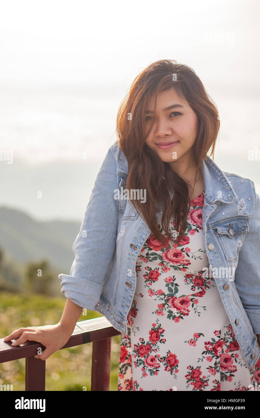 Smiling asian sunshine girl hi-res stock photography and images - Alamy