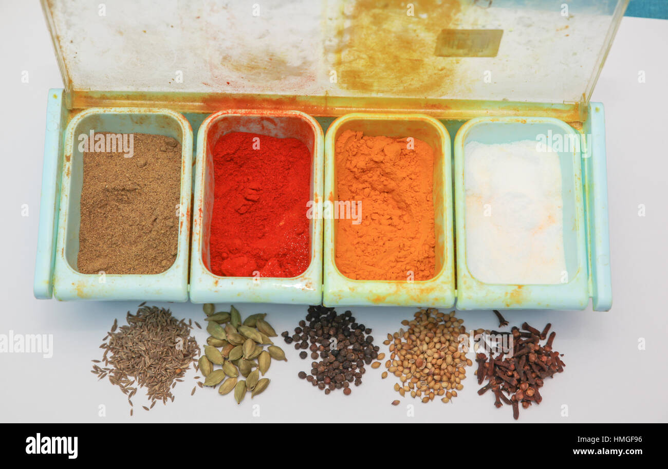 Indian spice box hi-res stock photography and images - Alamy