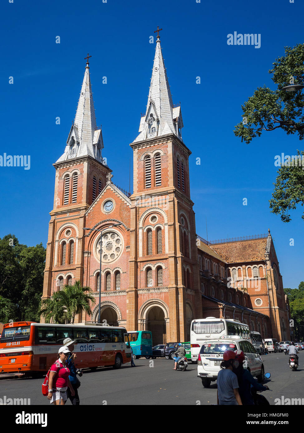 Notre Dame Cathedral (Vietnamese: Nha Tho Duc Ba) in a beautiful day ...