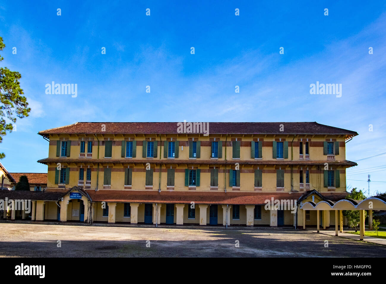 Arched architectural beauty, rustic buildings Pedagogical University in ...