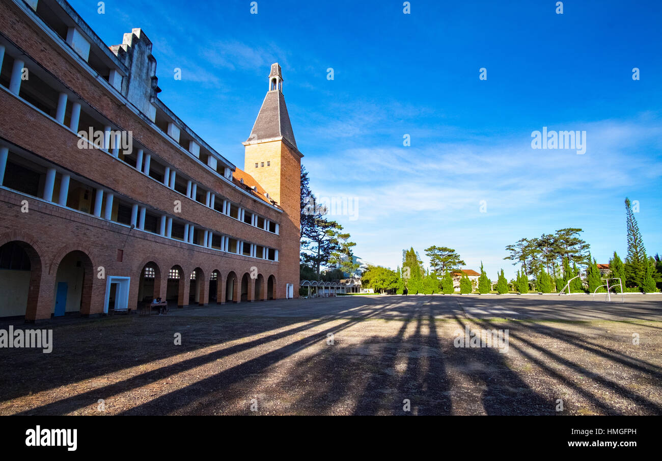 Arched architectural beauty, rustic buildings Pedagogical University in ...