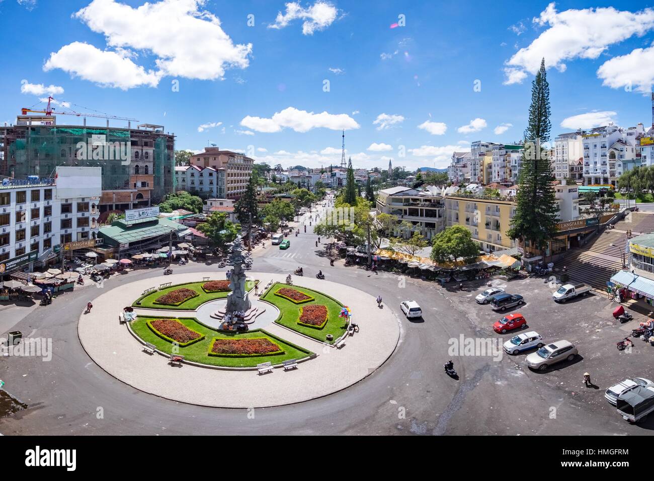 Dalat center market in sunshine Stock Photo - Alamy