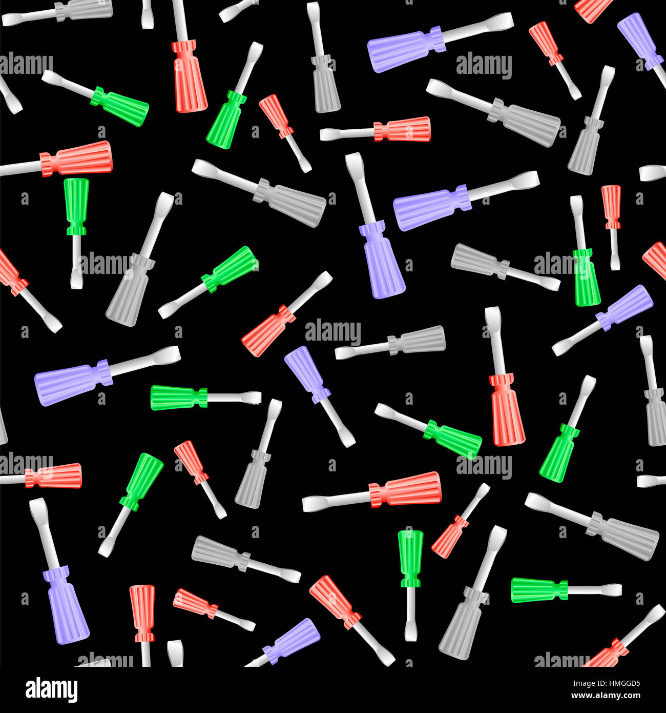 Colored Screwdriver Seamless Pattern Stock Photo - Alamy