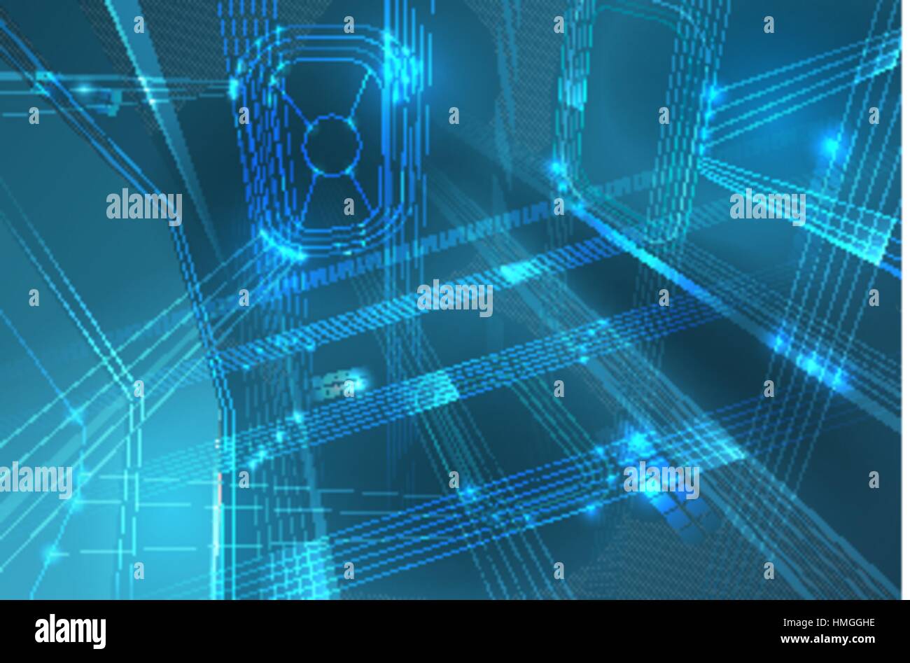 Vector Futuristic Tech Background, Eps 10, Gradient Mesh and ...