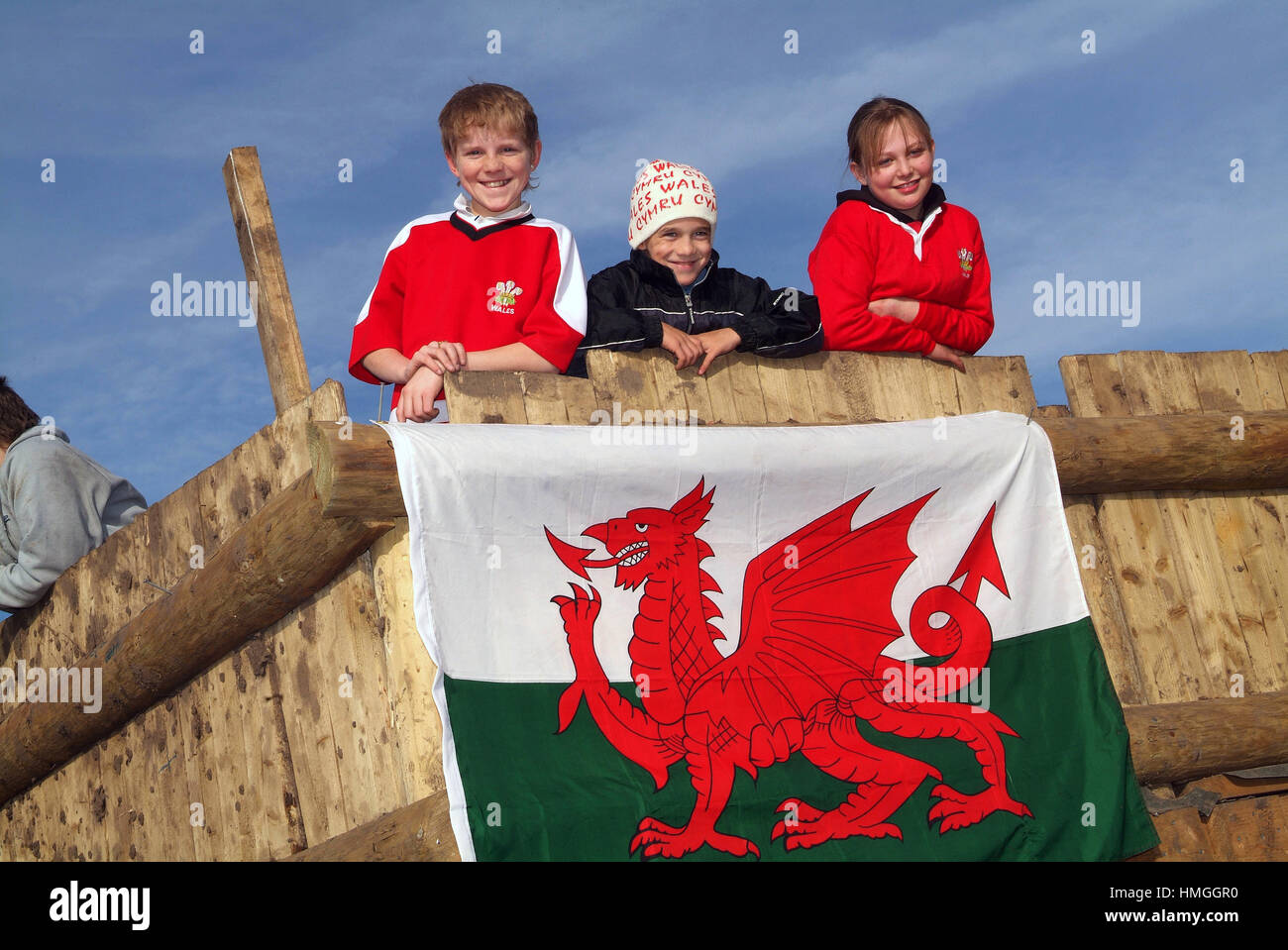 Penlan Community Centre adventure playground, Swansea, Wales Stock ...