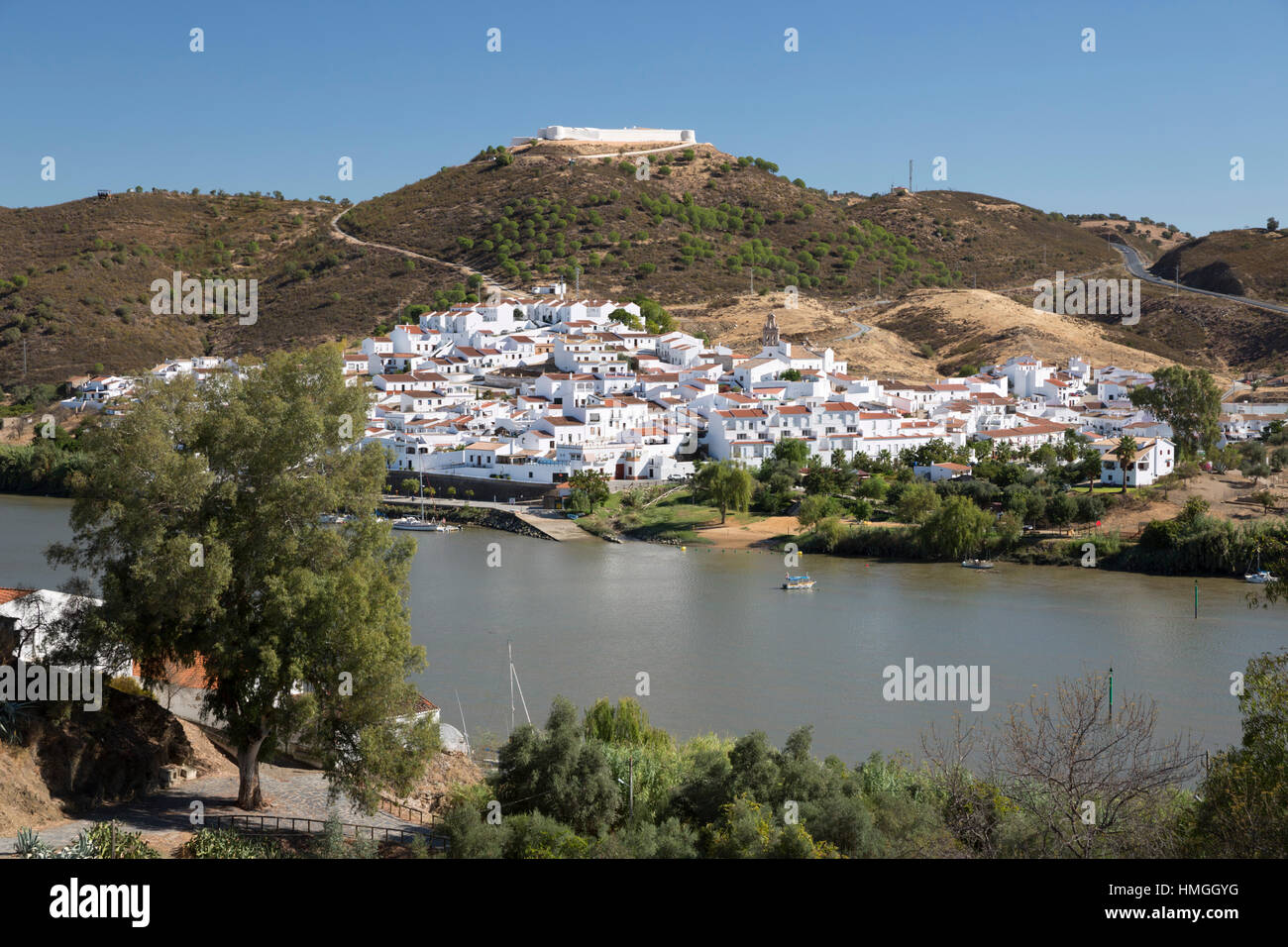 Sanlucar de Guadiana on the Rio Guadiana, Huelva Province, Andalucia ...