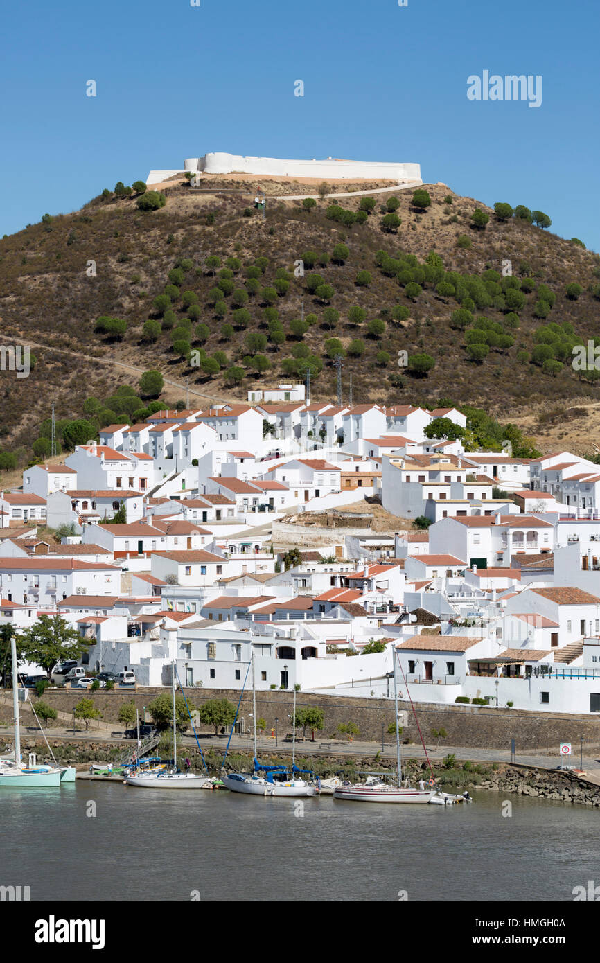 Sanlucar de Guadiana on the Rio Guadiana, Huelva Province, Andalucia ...