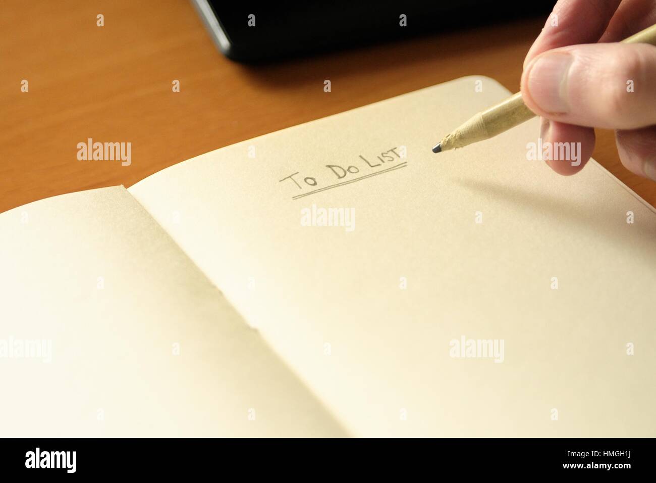 Handwriting to do list Stock Photo - Alamy