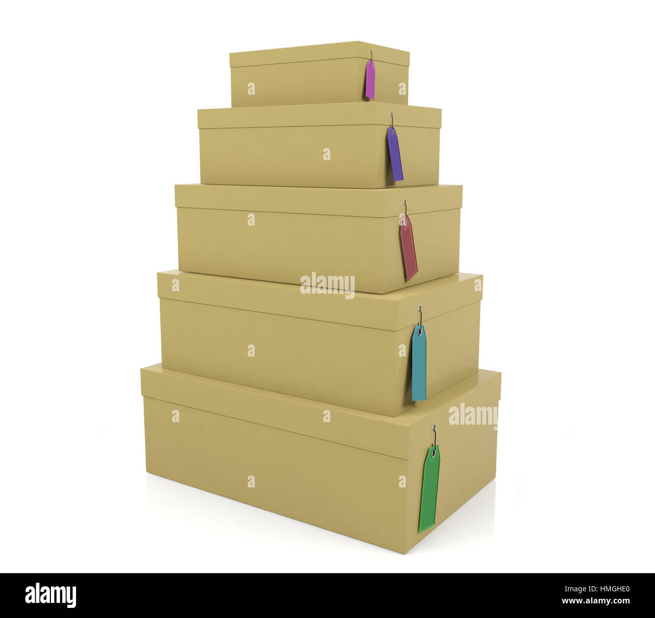 Different boxes sizes hi-res stock photography and images - Alamy