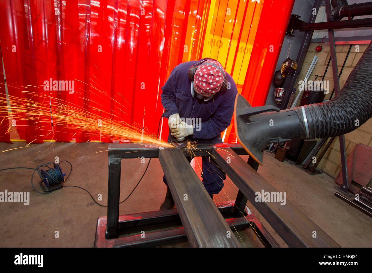 welding steel work in industrial engineering workshop Stock Photo - Alamy