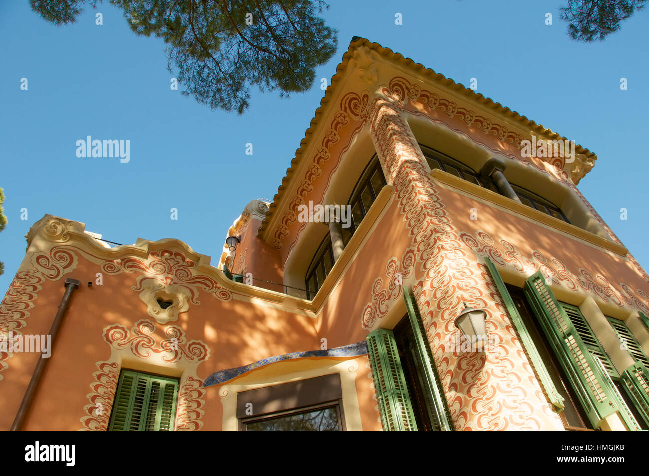 The Gaudi House Museum in Barcelona Stock Photo - Alamy