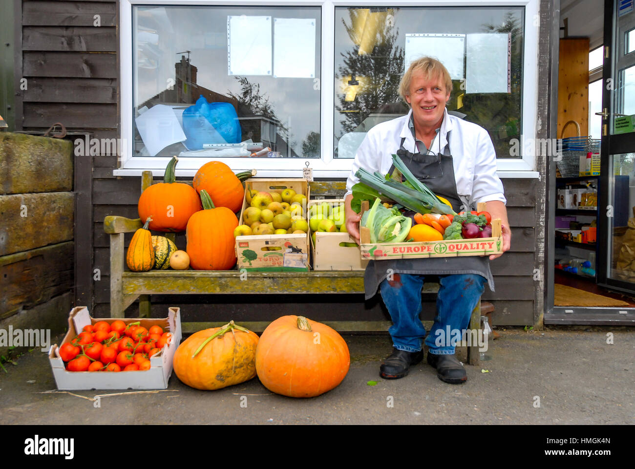 Martin Tebbutt, of Boathouse Farm, near Lewes, East Sussex, with some ...
