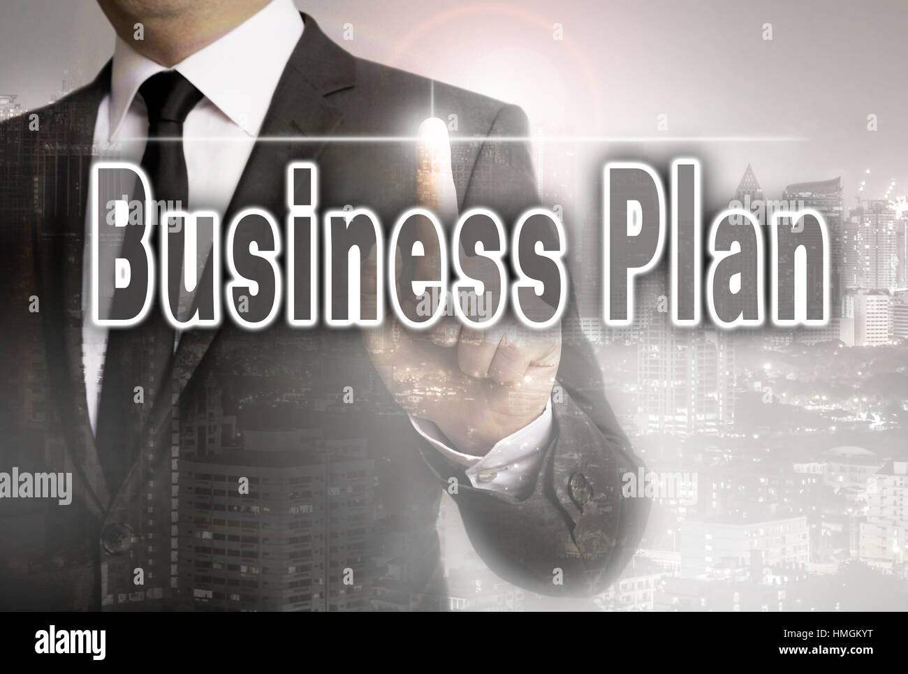 Business plan is shown by businessman concept Stock Photo - Alamy