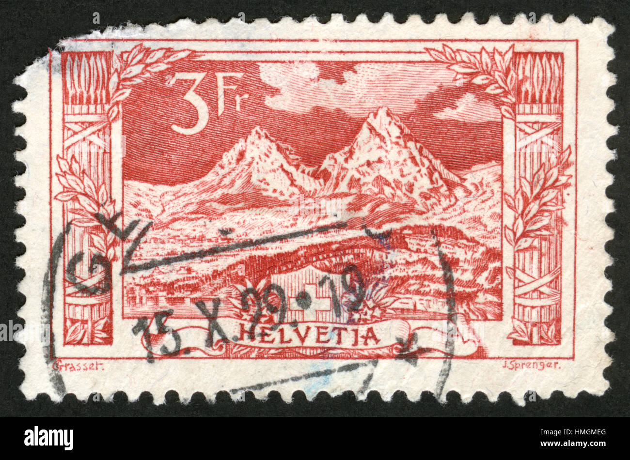 Postage stamp stamps switzerland hi-res stock photography and images ...