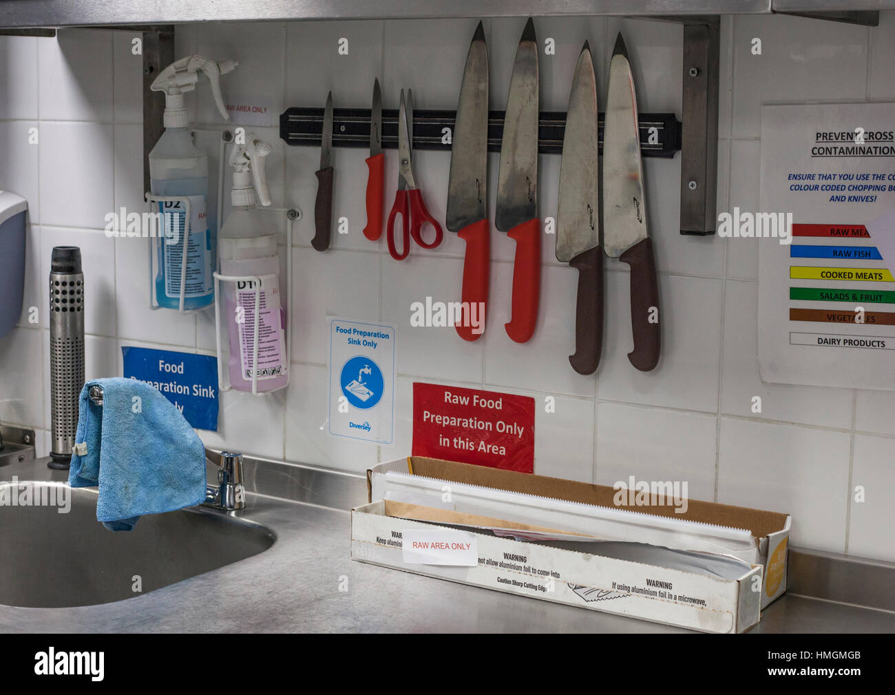 Colour coded knives hi-res stock photography and images - Alamy