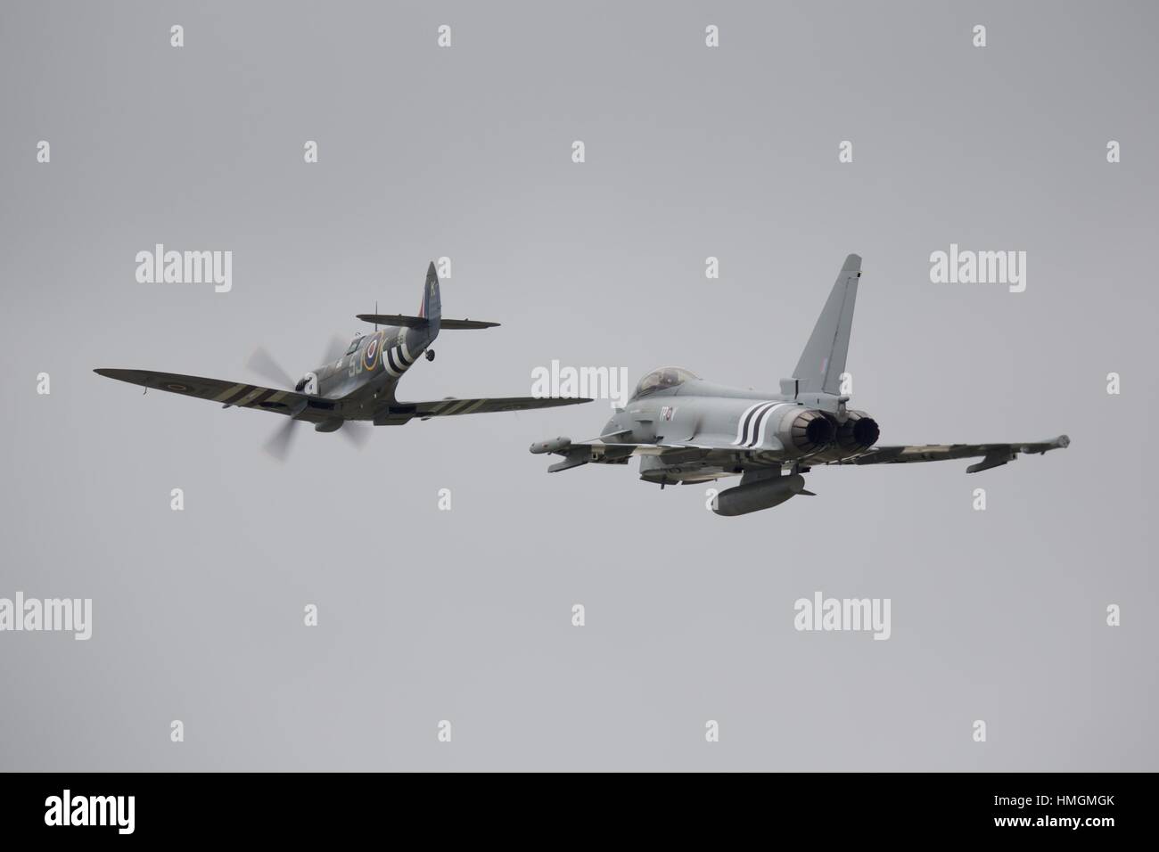 RAF Typhoon and Spitfire commemorate the 70 anniversary of Operation ...